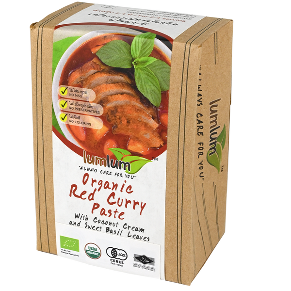 lumlum Organic Red Curry Paste with Coconut Milk & Sweet Basil Leaves ...