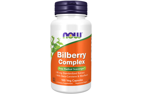 Now Bilberry Complex 100Veg Capsules Free Radical Scavenger On-line ...